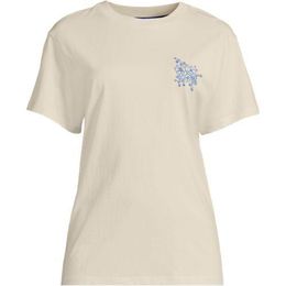 LANDS' END Grafik-Shirt, Damen,  Wei&szlig;, Baumwolle, by Lands' End
