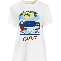 LANDS' END Grafik-Shirt, Damen,  Gelb, Baumwolle, by Lands' End