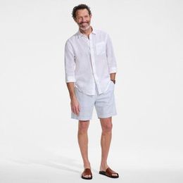 LANDS' END Classic Fit Seersucker-Shorts mit Dehnbund, Herren,  Blau, Baumwoll-Mischung, by Lands' End