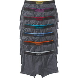 bonprix Boxershorts eng mit Baumwolle (7er Pack), grau, Gr.6 (L), Klassische Boxershorts in figurnaher Passform mit den Wochentagen im elastischen Bund im 7er Pack., 60% Baumwolle