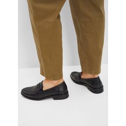 bonprix Loafer aus Leder, schwarz, Gr.40, Sch&ouml;ner Loafer aus Leder f&uuml;r jeden Anlass, aus Nappaleder