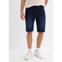 bonprix Sweat-Jeans-Bermuda mit Komfortbund Regular Fit (2er Pack), blau, Gr.40, Bequeme Schlupfbermuda aus elastischem Sweatdenim, 73% Baumwolle