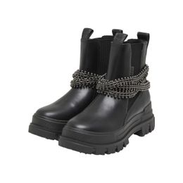 Stiefel Buffalo "Buffalo ASPHA CHELSEA CHAINS", Damen, Gr. 37, schwarz, Polyurethan, unifarben, Schuhe Stiefel