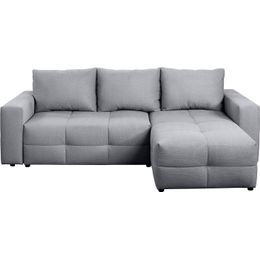 Ecksofa exxpo - SOFA FASHION, denim, B:261cm H:95cm T:158cm, Sofas, Ecksofa, Praktische Funktionsecke mit Federkern, Bettfunktion und Stauraum