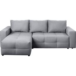Ecksofa exxpo - SOFA FASHION, denim, B:261cm H:95cm T:158cm, Sofas, Ecksofa, Praktische Funktionsecke mit Federkern, Bettfunktion und Stauraum