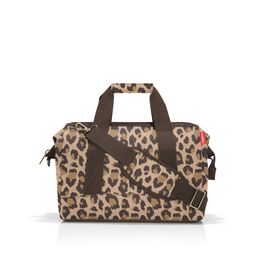 Reisetasche Reisenthel "Reisenthel allrounder M", Gr. B/H/T: 40cm x 33,5cm x 24cm, leo macchiato, Polyester, Reptilienpr&auml;gung, Taschen Reisetasche, Ma&szlig;e f&uuml;r Handgep&auml;ck