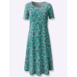WITT Damen Sommerkleid, smaragd-fuchsia-bedruckt, Gr&ouml;&szlig;e 38