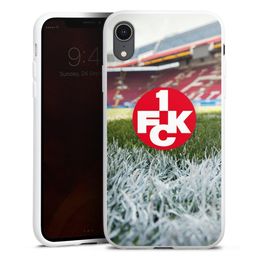DeinDesign iPhone Xr Handy Silikon H&uuml;lle Case wei&szlig; Handyh&uuml;lle Official Licensed Product 1. Fc Kaiserslautern Stadium Silikon Case