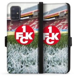 DeinDesign Galaxy A51 Handy Klapph&uuml;lle Handyh&uuml;lle aus Kunst Leder schwarz Flip Case Official Licensed Product 1. Fc Kaiserslautern Stadium Sideflip mit Lasche