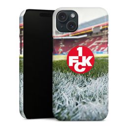 DeinDesign iPhone 15 Plus Handy Premium Case Smartphone Handyh&uuml;lle Schutzh&uuml;lle gl&auml;nzend Official Licensed Product 1. Fc Kaiserslautern Stadium Premium Case