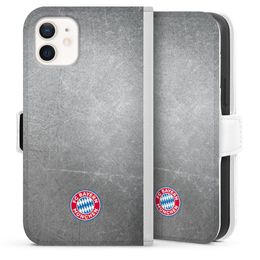 DeinDesign iPhone 12 mini Handy Klapph&uuml;lle Handyh&uuml;lle aus Kunst Leder wei&szlig; Flip Case Fcb Official Licensed Product Fc Bayern M&uuml;nchen Sideflip mit Lasche