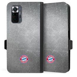 DeinDesign Xiaomi Redmi Note 10 Pro Handy Klapph&uuml;lle Handyh&uuml;lle aus Kunst Leder schwarz Flip Case Fcb Official Licensed Product Fc Bayern M&uuml;nchen Sideflip mit 