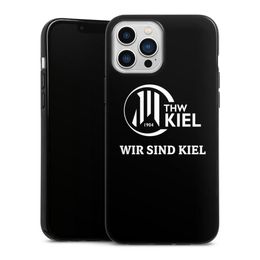 DeinDesign iPhone 13 Pro Max Handy Silikon H&uuml;lle Case schwarz Handyh&uuml;lle Merchandise Handball Thw Kiel