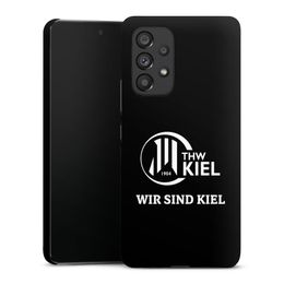 DeinDesign Galaxy A53 5G Handy Premium Case Smartphone Handyh&uuml;lle Schutzh&uuml;lle gl&auml;nzend Thw Kiel Handball Merchandise Premium Case