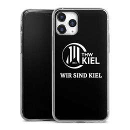 DeinDesign iPhone 11 Pro Handy Slim Case Silikon Handyh&uuml;lle transparent H&uuml;lle extra d&uuml;nn Handball Merchandise Thw Kiel Silikon Slim Case