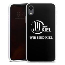 DeinDesign iPhone Xr Handy Silikon H&uuml;lle Case wei&szlig; Handyh&uuml;lle Merchandise Handball Thw Kiel Silikon Case