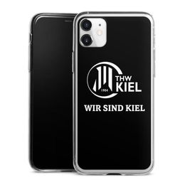 DeinDesign iPhone 11 Handy Slim Case Silikon Handyh&uuml;lle transparent H&uuml;lle extra d&uuml;nn Merchandise Handball Thw Kiel Silikon Slim Case