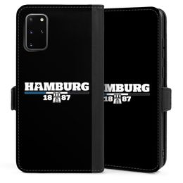 DeinDesign Galaxy S20 Plus Handy Klapph&uuml;lle Handyh&uuml;lle aus Kunst Leder schwarz Flip Case Official Licensed Product Hsv Hamburg Sideflip mit Lasche