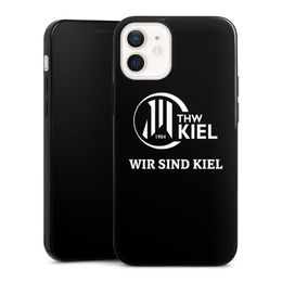 DeinDesign iPhone 12 mini Handy Slim Case extra d&uuml;nn Silikon Handyh&uuml;lle schwarz H&uuml;lle Merchandise Handball Thw Kiel Silikon Slim Case