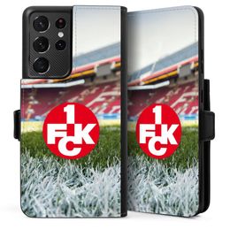 DeinDesign Galaxy S21 Ultra 5G Handy Klapph&uuml;lle Handyh&uuml;lle aus Kunst Leder schwarz Flip Case Official Licensed Product 1. Fc Kaiserslautern Stadium Sideflip mit 