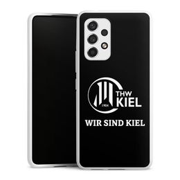 DeinDesign Galaxy A53 5G Handy Silikon H&uuml;lle Case wei&szlig; Handyh&uuml;lle Thw Kiel Handball Merchandise Silikon Case