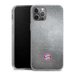 DeinDesign iPhone 12 Pro Max Handy Silikon H&uuml;lle Case transparent Handyh&uuml;lle Fcb Official Licensed Product Fc Bayern M&uuml;nchen Silikon Case