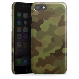 DeinDesign iPhone SE (2022) Handy Premium Case Smartphone Handyh&uuml;lle Schutzh&uuml;lle gl&auml;nzend Camouflage Tarnmuster Army Premium Case