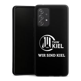 DeinDesign Galaxy A52s 5G Handy Premium Silikon H&uuml;lle Handyh&uuml;lle schwarz Case Merchandise Handball Thw Kiel Silikon Premium Case
