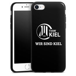 DeinDesign iPhone SE (2020) Handy Slim Case extra d&uuml;nn Silikon Handyh&uuml;lle schwarz H&uuml;lle Thw Kiel Handball Merchandise Silikon Slim Case