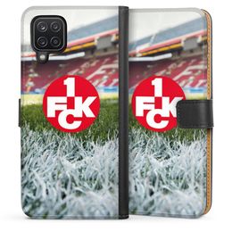 DeinDesign Galaxy A12 Handy Klapph&uuml;lle Handyh&uuml;lle aus Kunst Leder schwarz Flip Case Stadium 1. Fc Kaiserslautern Official Licensed Product Sideflip mit langer 