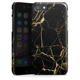 DeinDesign iPhone SE (2020) Handy Premium Case Smartphone Handyh&uuml;lle Schutzh&uuml;lle gl&auml;nzend Black Muster Marble Premium Case