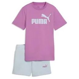 Freizeitanzug Puma "Essentials No.1 Logo T-Shirt und Shorts Set M&auml;dchen", M&auml;dchen, Gr. 152, mauve pop pink, Obermaterial: 100% Baumwolle. Rippe: 29% Polyester, 71% Baumwolle, Sportanz&uuml;ge Freizeitanzug