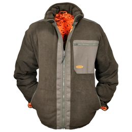 Hubertus Wendefleecejacke Oliv/Signalcamo (Gr&ouml;&szlig;e: S)