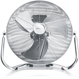 Brandson Windmaschine 53,5cm &Oslash;, Ventilator Retro 160W neigbar, Bodenventilator, hoher Luftdurchsatz, silber