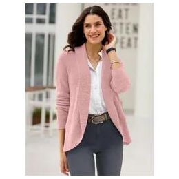 Strickjacke Inspirationen, Damen, Gr. 40, rosa (rosenquarz, meliert), 50% Baumwolle, 50% Polyacryl, unifarben, Strickjacken Strickjacke