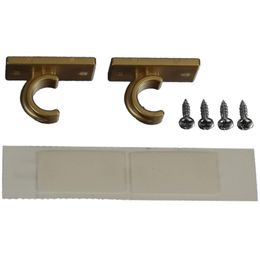Klebetr&auml;ger Liedeco, gold (goldfarben, matt), Kunststoff, Sichtschutzbefestigungen, f&uuml;r Cafehausstangen &Oslash; 12 mm