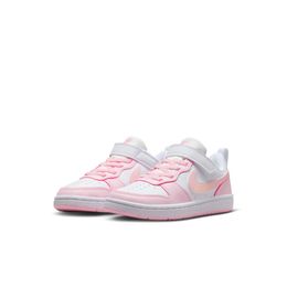 Sneaker Nike Sportswear "COURT BOROUGH LOW RECRAFT (PS)", M&auml;dchen, Gr. 28, wei&szlig;, pink foam, Synthetik, Schuhe Sneaker, Design auf den Spuren des Air Force 1, f&uuml;r Kinder