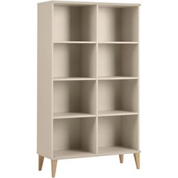 Standregal Paidi "JONTE in Beige mit offenen F&auml;chern, verschiedene Gr&ouml;&szlig;en", cashmere, beige, T:40cm, Holzwerkstoff, Regale, Standregal, modernes & langlebiges Regal mit Massivholz-F&uuml;&szlig;en, Highboard
