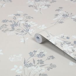Vliestapete Laura Ashley "Igerna", beige (natur), B:0,52m L:10m, Vlies, Tapeten, 10mx52cm