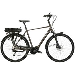 E-Bike KROSS "E-Citybike Sentio Hybrid 3.0 28 Zoll braun - Shimano Mittelmotor" Gr. 61, braun (braun, schwarz), Elektrofahrr&auml;der, 61cm, 28 Zoll (71,12cm), SHIMANO 36 V/250 W, Mittelmotor DU-E500