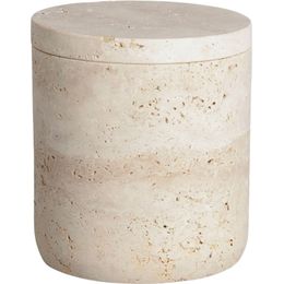 M&ouml;ve Aufbewahrungsdose M&Ouml;VE "Travertine Grace", beige, B:10cm H:11cm, Stein, Aufbewahrungsboxen