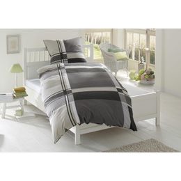 Bettw&auml;sche OTTO HOME "NINA, in verschiedenen Qualit&auml;ten", grau, B/L: 135cm x 200cm, 1 Stk., 1 Stk., Biber, B/L: 80cm x 40cm, 2, Biber, Obermaterial: 100% Baumwolle, Bettw&auml;sche, Bettw&auml;sche, in den Gr&ouml;&szlig;en: 135x200 oder 155x220 cm
