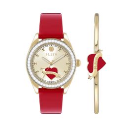 Luxusuhr Philipp Plein "Uhren", 1613, gold, rot, Armbanduhren, Damen