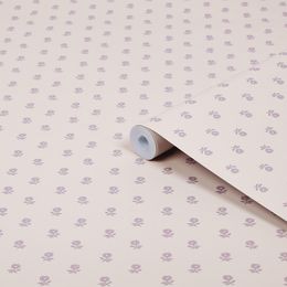 Vliestapete Laura Ashley "Daisy Lavender Purple", lila, B:0,52m L:10m, Vlies, Tapeten, 10mx52cm