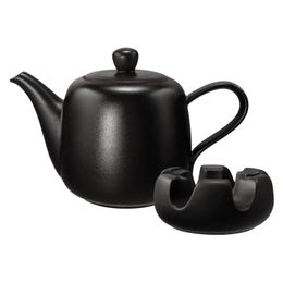 Teekanne Seltmann Weiden "Kanne mit St&ouml;vchen Liberty Velvet Black 1,6 l schwarz", schwarz, Kannen