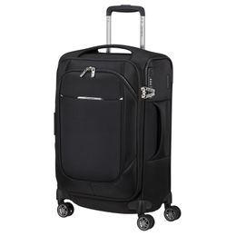Weichgep&auml;ck-Trolley Samsonite "RE-LITE, verschiedene Gr&ouml;&szlig;en und Farben", Gr. B/H/T: 22cm x 55cm x 35cm 36 l, schwarz, Polyester, Koffer, mit arretierbarem und versenkbarem Druckknopf-Trolleysystem