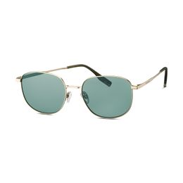 Sonnenbrille Tom Tailor "Modell 675006", Damen, gold, metallic, Sonnenbrillen Sonnenbrille, Form Karree/Soft, Logoschriftzug auf B&uuml;gel, Metallfassung