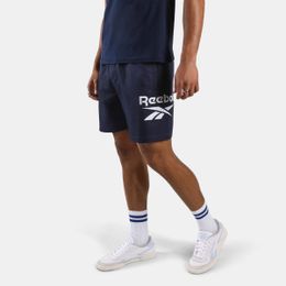 Trainingsshorts Reebok "ID 1-COLOR LOGO 7" WOVEN SHORT", Herren, Gr. M, N-Gr, vector navy, Obermaterial: 100% Polyester, Hosen, sportlicher Stil, bequeme Passform