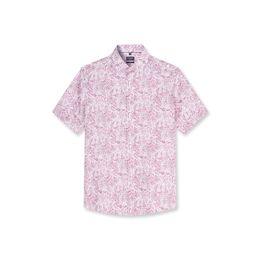 Businesshemd OLYMP "OLYMP Luxor, modern fit, Global Kent", Herren, Gr. 42, Normaler Arm, mauve, 100% Baumwolle, Hemden
