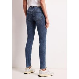 Slim-fit-Jeans Street One, Damen, Gr. 28, L&auml;nge 32, authentic dunkelblau wash, Jeans, 78% Baumwolle, 21% Polyester, 1% Elasthan, unifarben, lang, Jeans Slim-fit-Jeans, Middle Waist